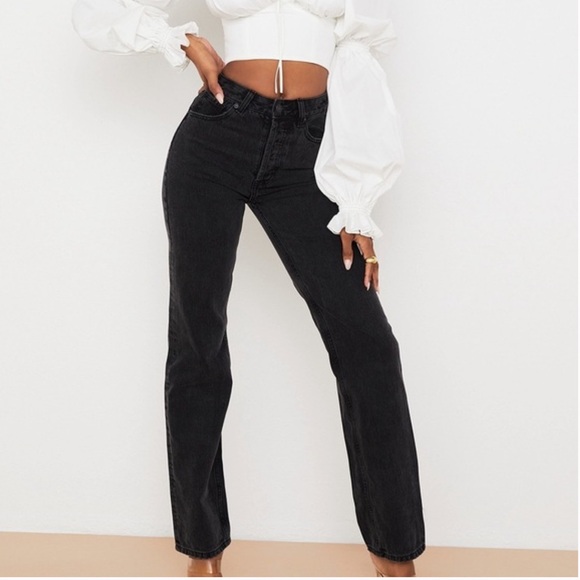 House of CB | Jeans | 5 House Of Cb Bria Distressed High Waist Straight ...